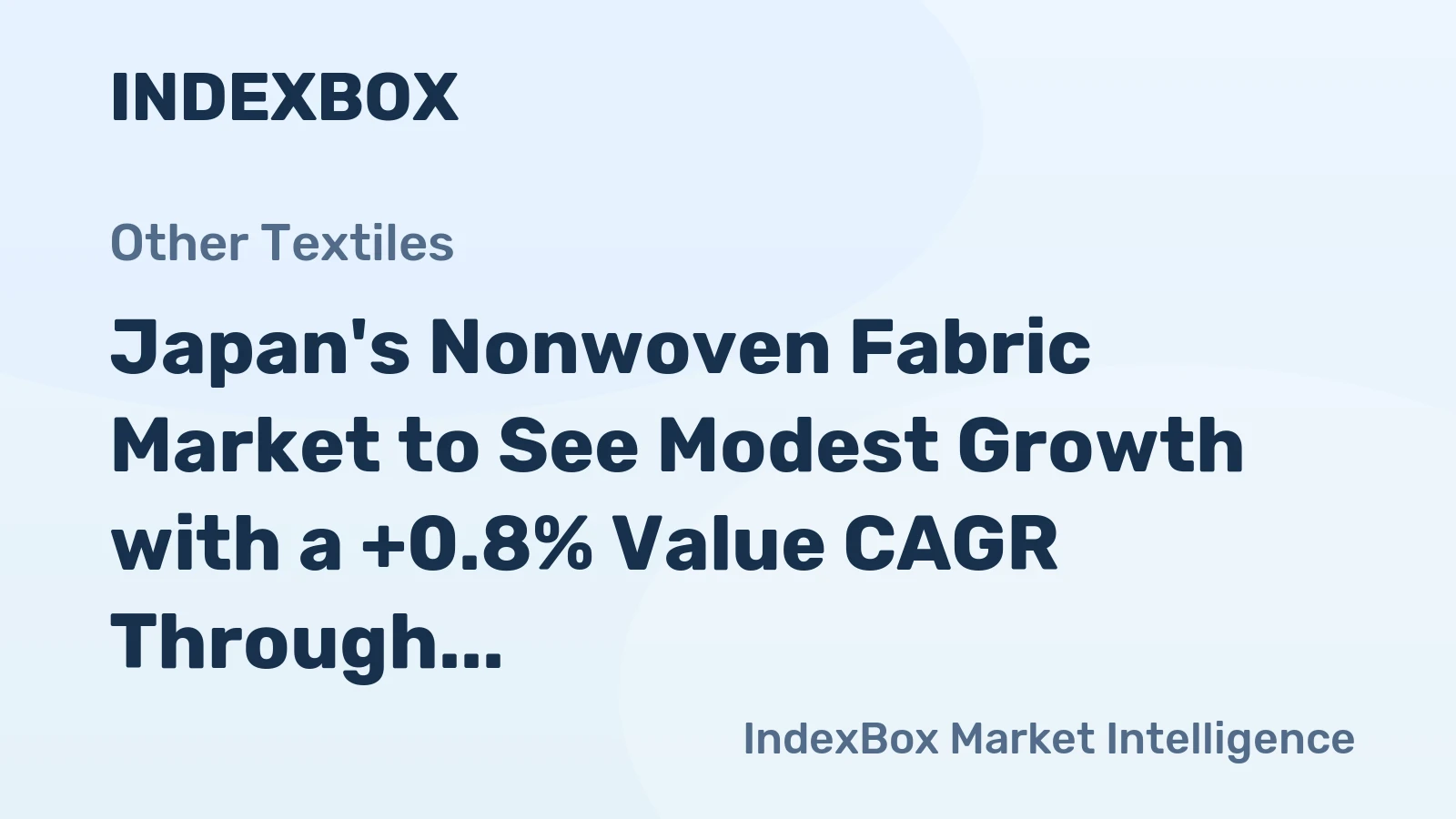 Japan's Nonwoven Fabric Market to See Modest Growth with a +0.8% Value CAGR Through 2035