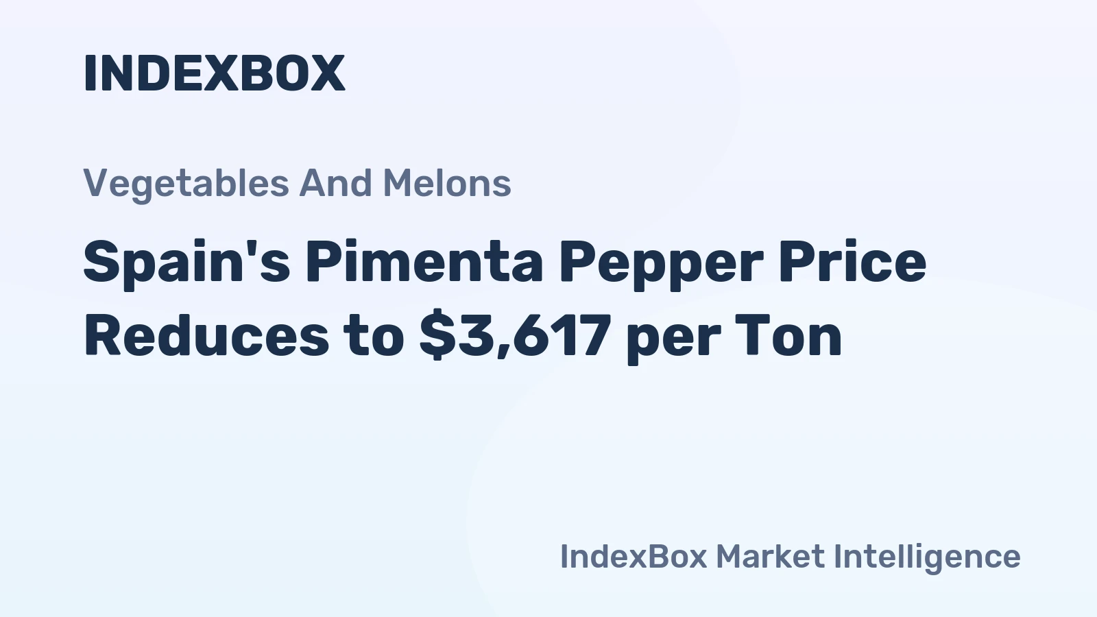 Spain's Pimenta Pepper Price Reduces to $3,617 per Ton
