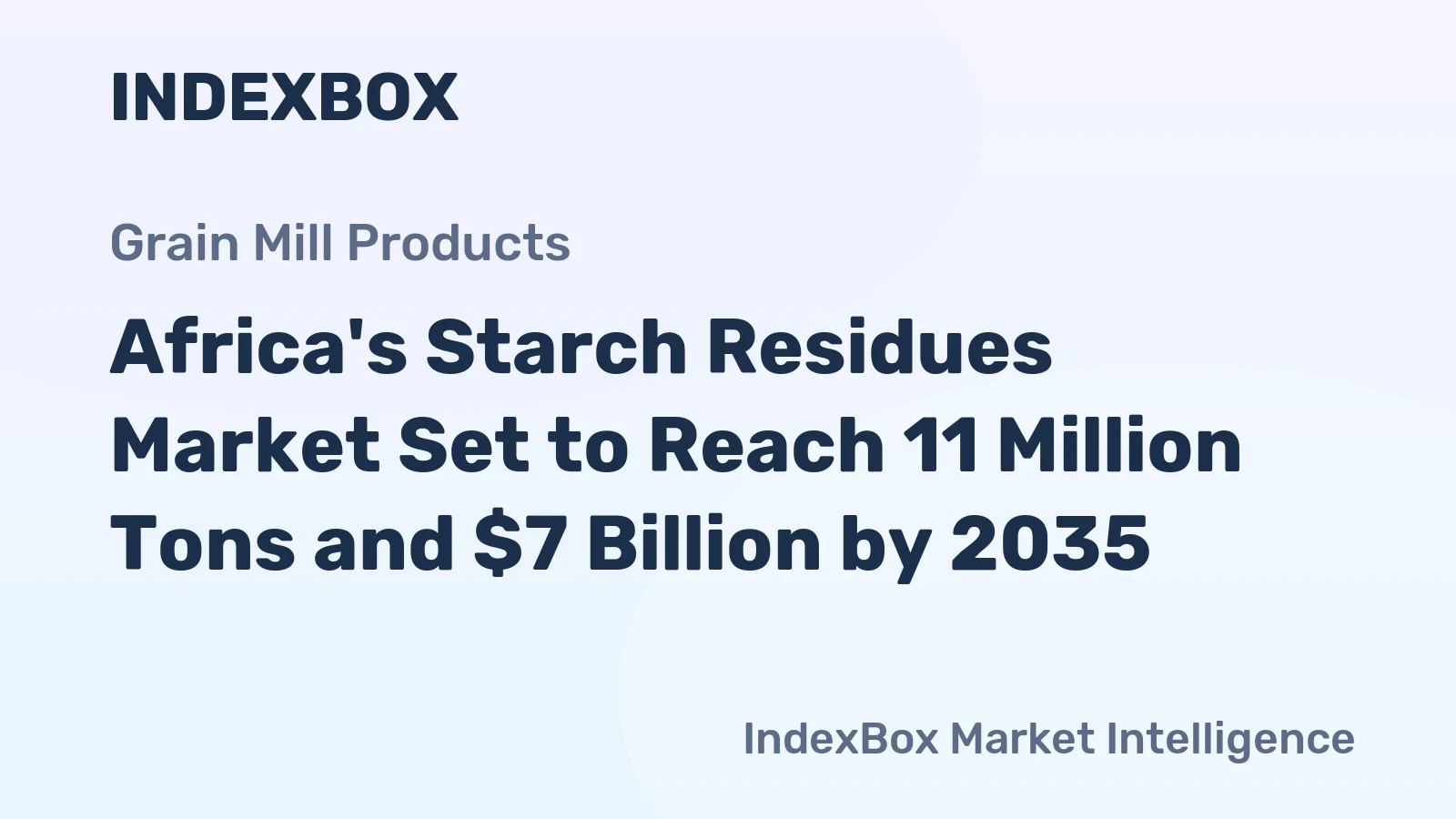 Africa's Starch Residues Market Set to Reach 11 Million Tons and $7 Billion by 2035