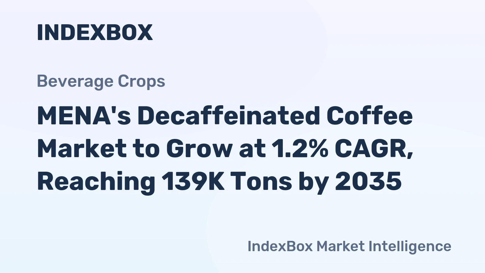 MENA's Decaffeinated Coffee Market to Grow at 1.2% CAGR, Reaching 139K Tons by 2035