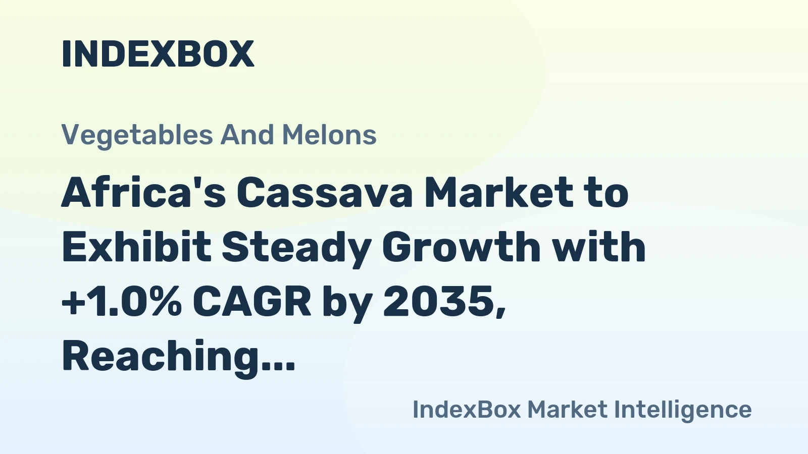 Africa's Cassava Market to Exhibit Steady Growth with +1.0% CAGR by 2035, Reaching $158B in Value