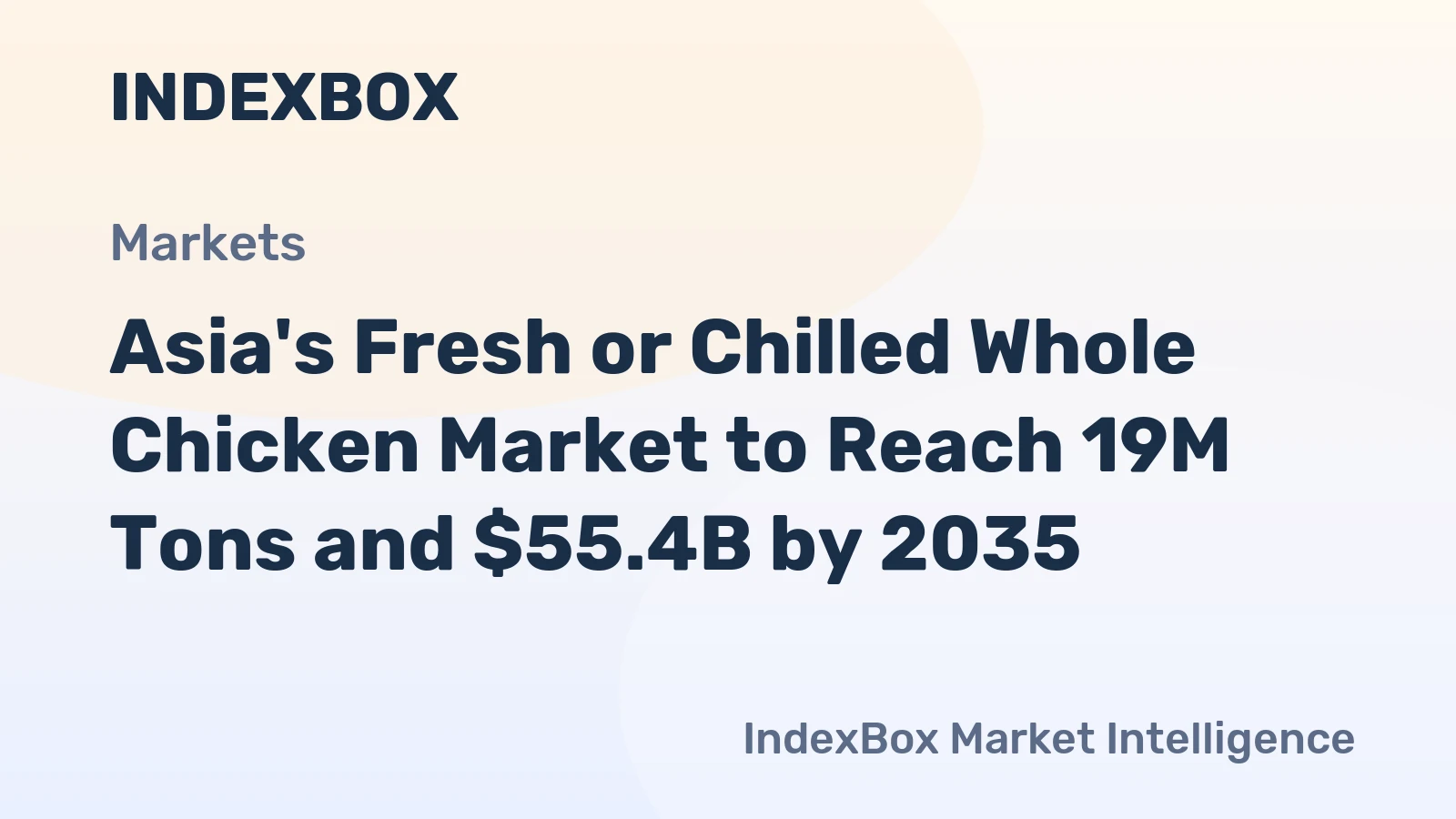 Asia's Fresh or Chilled Whole Chicken Market to Reach 19M Tons and $55.4B by 2035