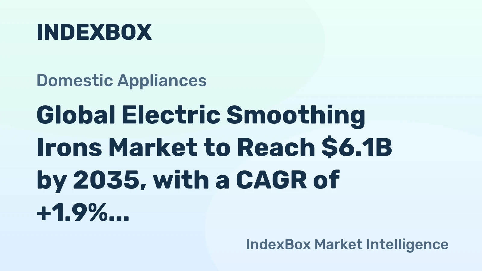Global Electric Smoothing Irons Market to Reach $6.1B by 2035, with a CAGR of +1.9%
