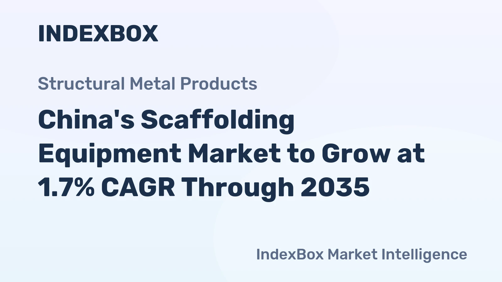 China's Scaffolding Equipment Market to Grow at 1.7% CAGR Through 2035