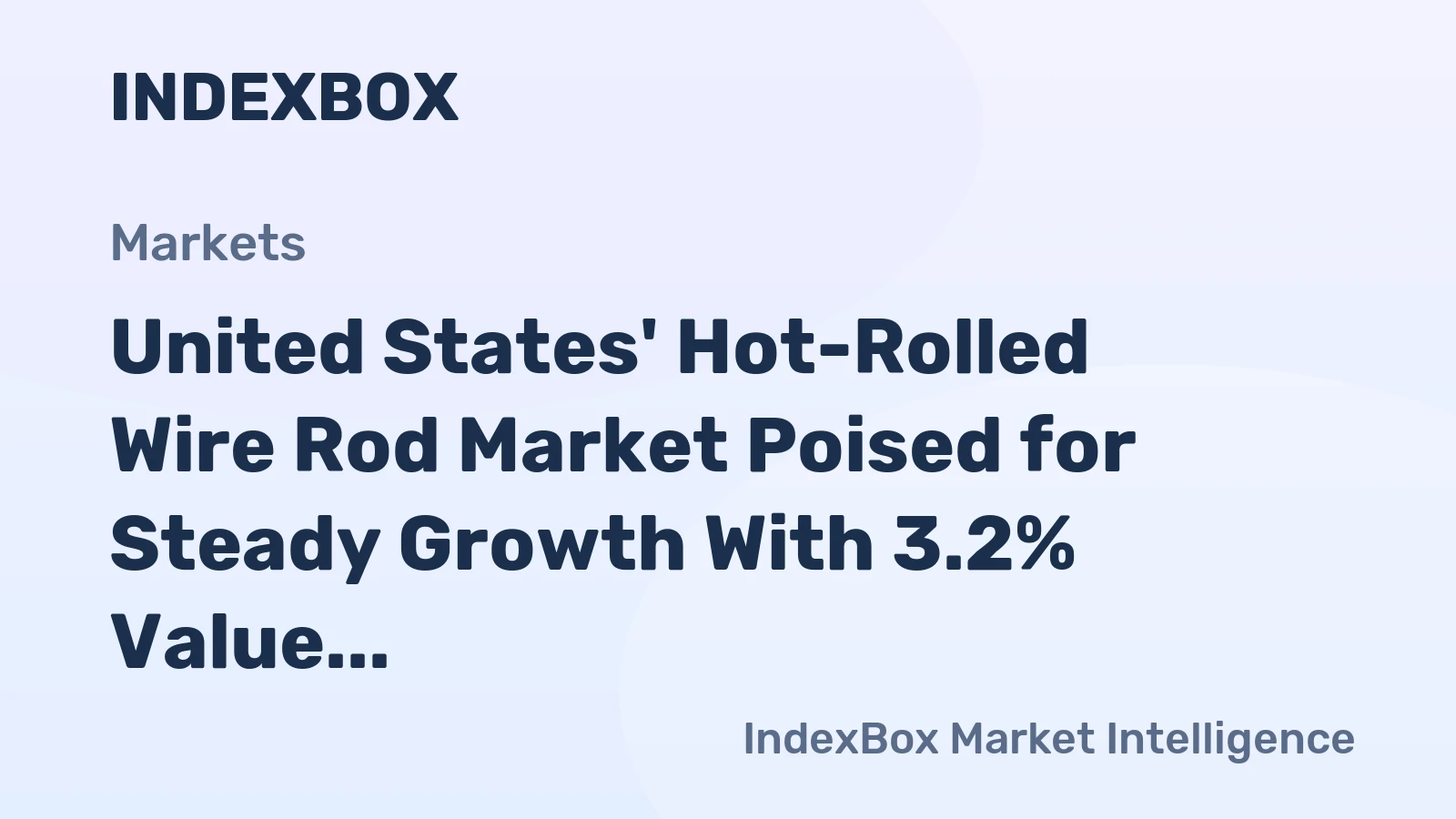 United States' Hot-Rolled Wire Rod Market Poised for Steady Growth With 3.2% Value CAGR
