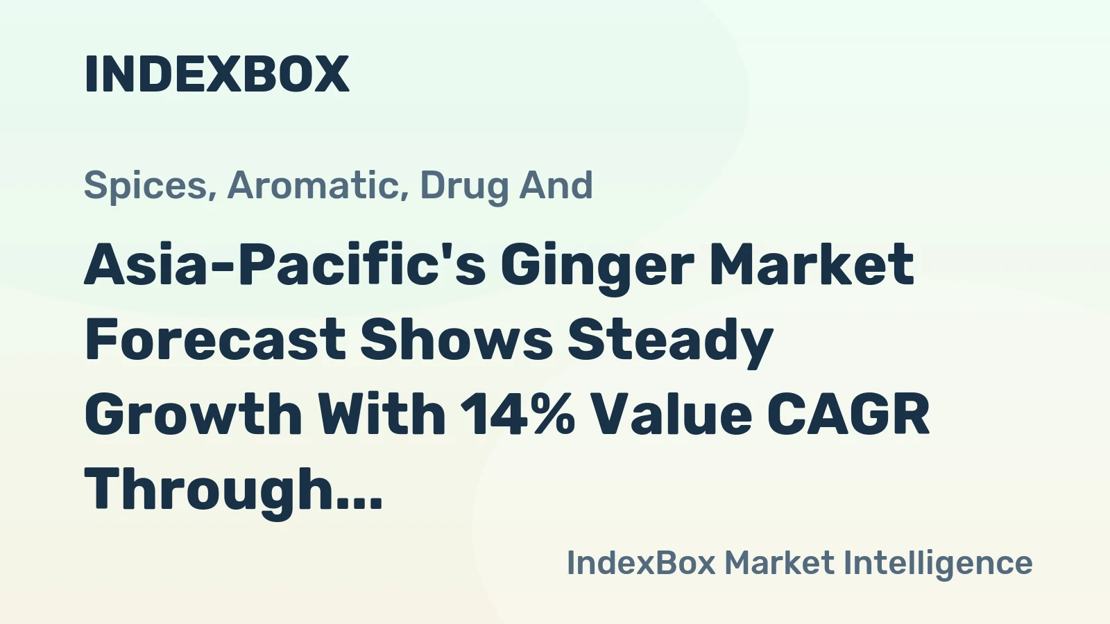 Asia-Pacific's Ginger Market Forecast Shows Steady Growth With 14% Value CAGR Through 2035