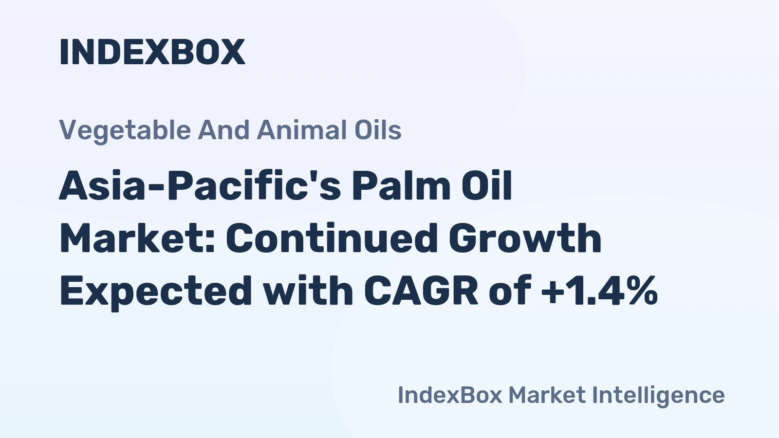 Asia-Pacific's Palm Oil Market: Continued Growth Expected with CAGR of +1.4%