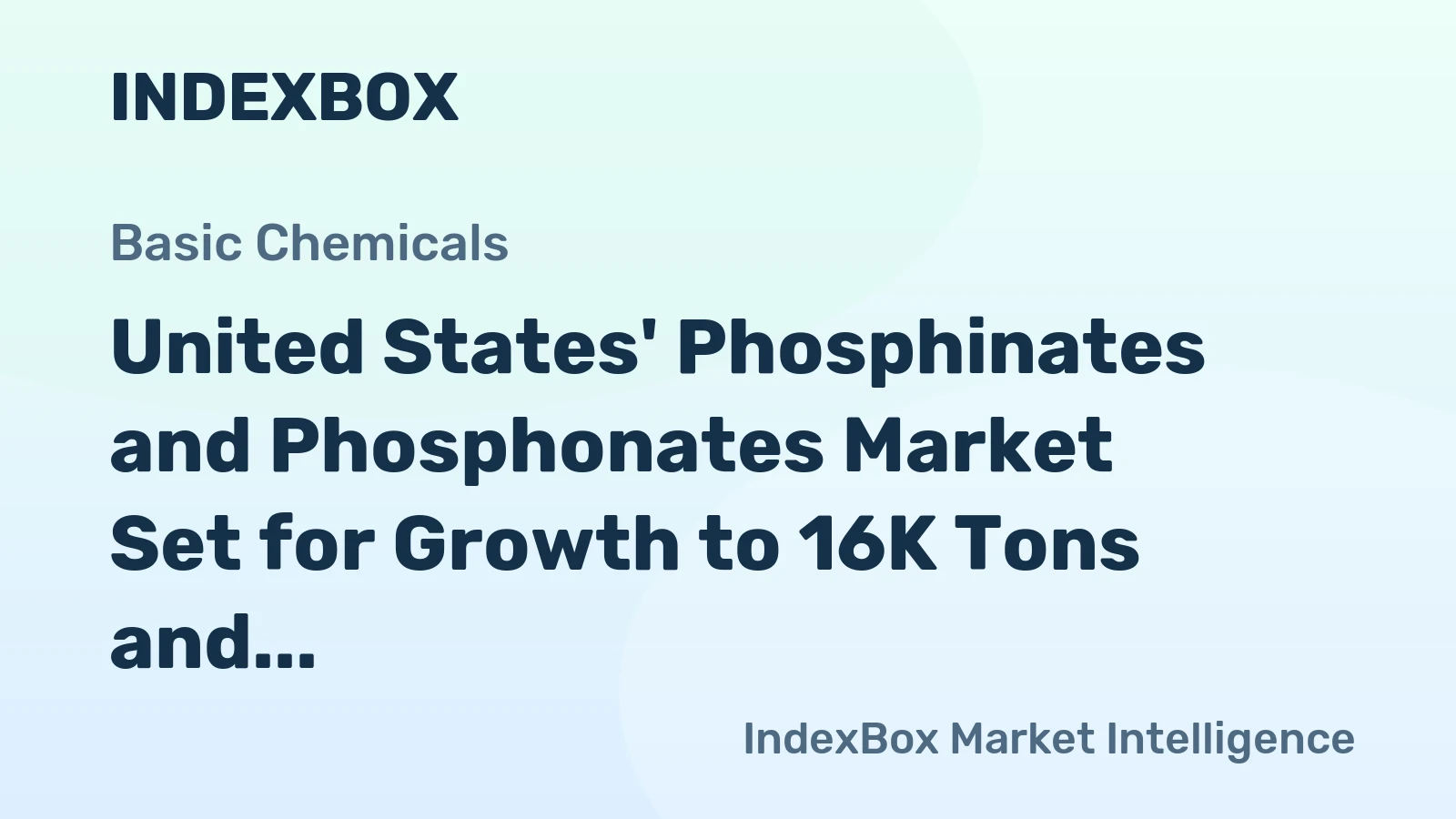 United States' Phosphinates and Phosphonates Market Set for Growth to 16K Tons and $45M