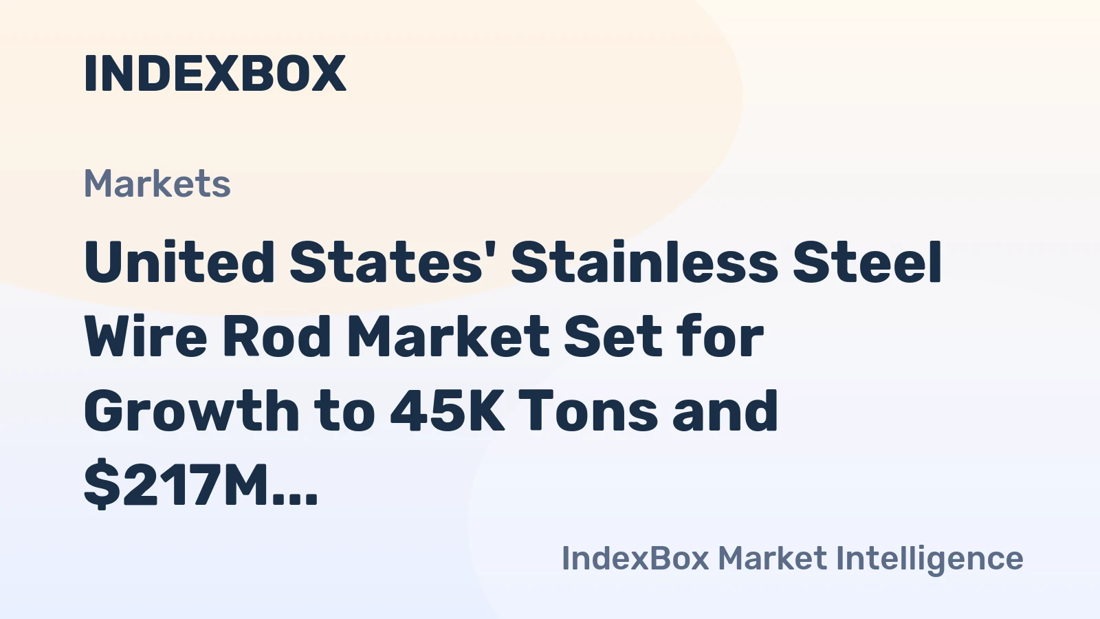 United States' Stainless Steel Wire Rod Market Set for Growth to 45K Tons and $217M by 2035