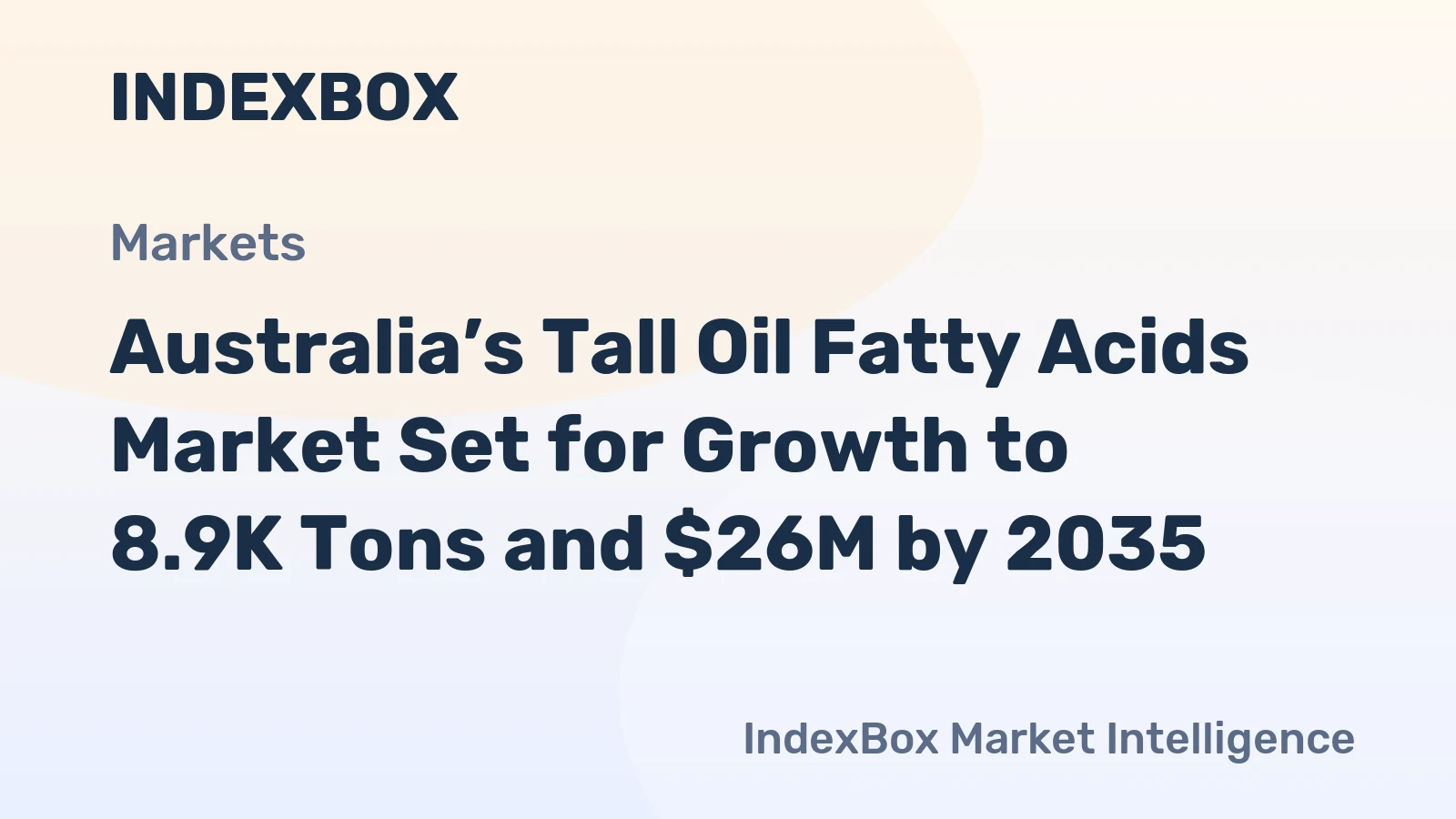 Australia’s Tall Oil Fatty Acids Market Set for Growth to 8.9K Tons and $26M by 2035