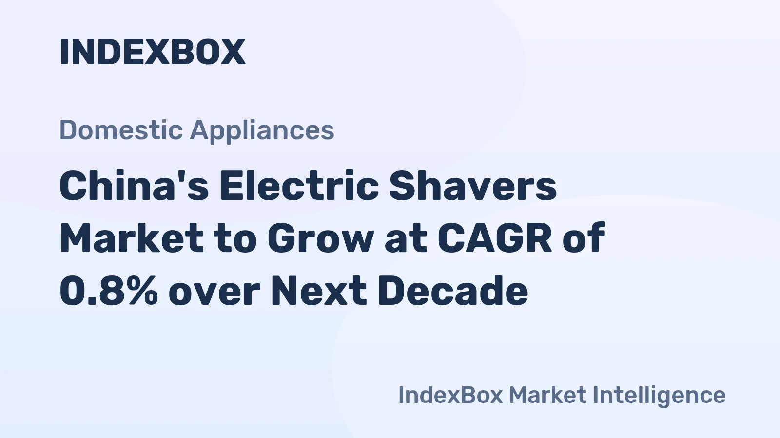 China's Electric Shavers Market to Grow at CAGR of 0.8% over Next Decade