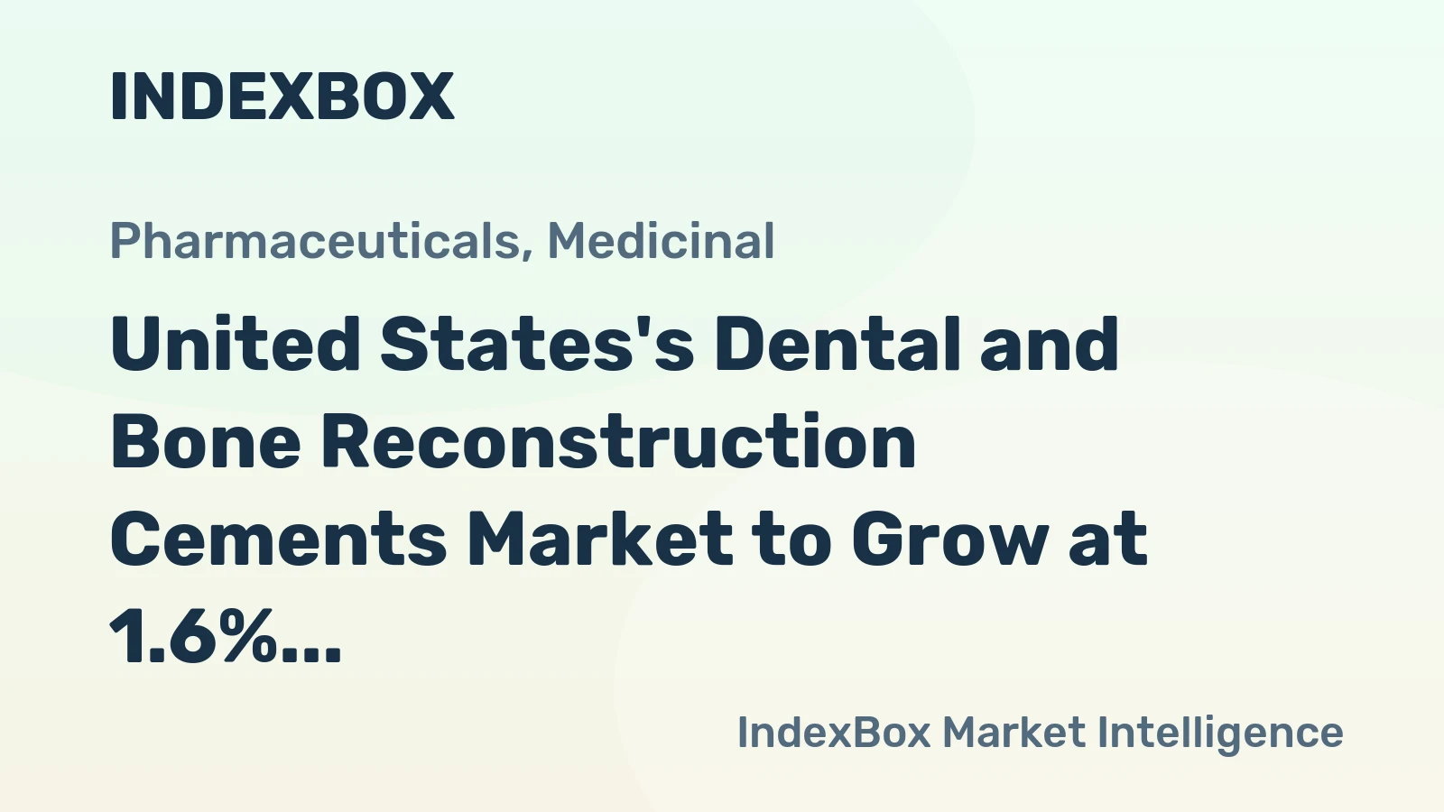 United States's Dental and Bone Reconstruction Cements Market to Grow at 1.6% CAGR, Reaching $1.2B by 2035