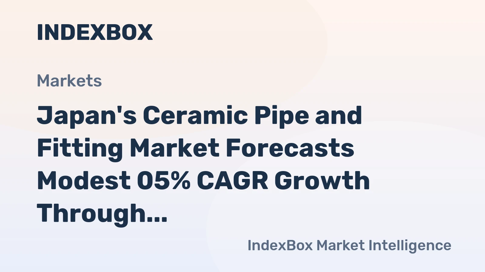 Japan's Ceramic Pipe and Fitting Market Forecasts Modest 05% CAGR Growth Through 2035