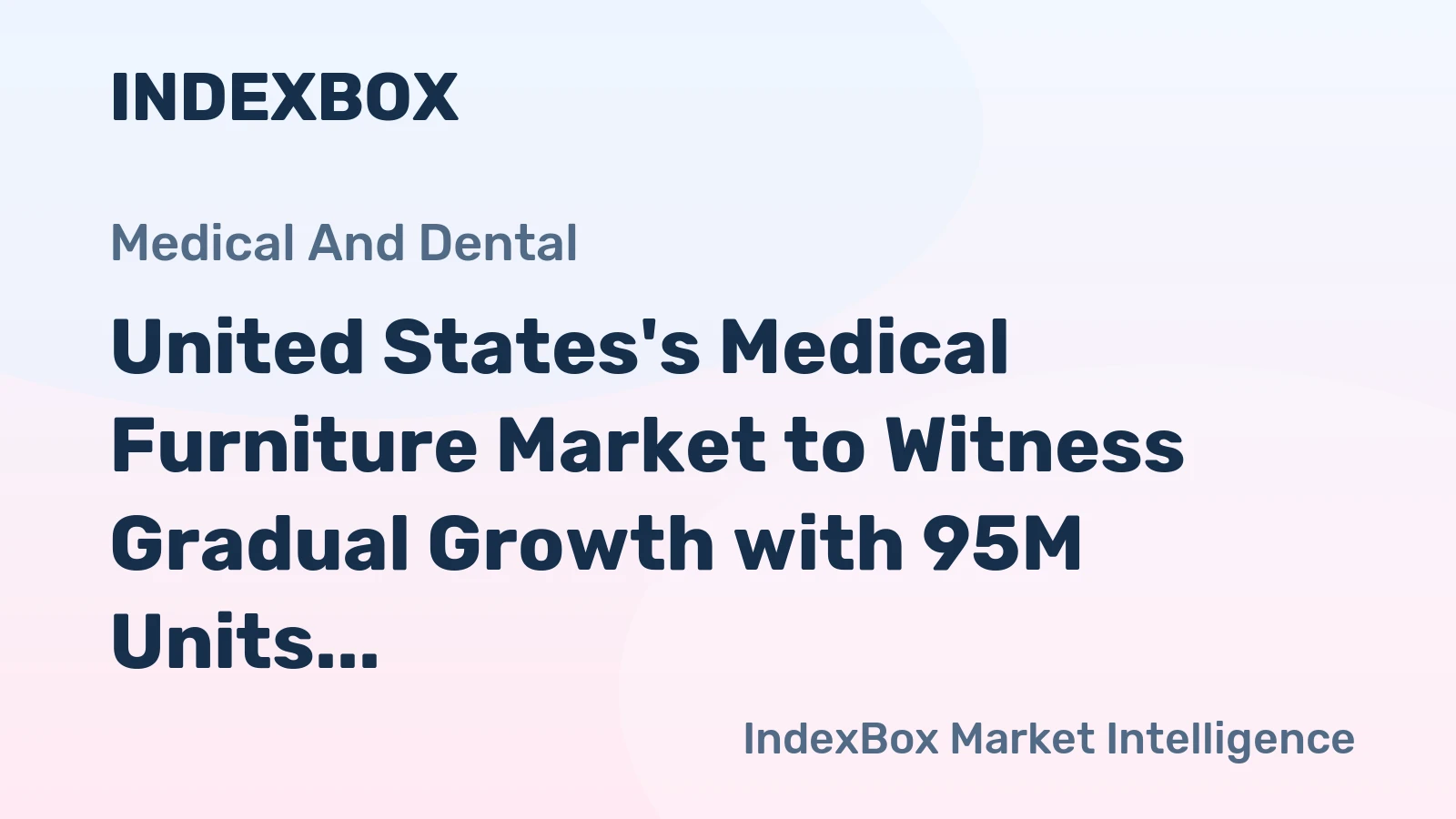 United States's Medical Furniture Market to Witness Gradual Growth with 95M Units and $1.6B Value by 2035