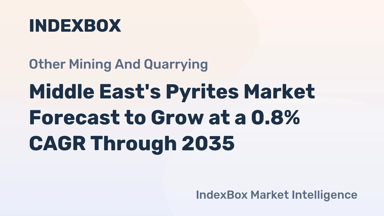Middle East's Pyrites Market Forecast to Grow at a 0.8% CAGR Through 2035