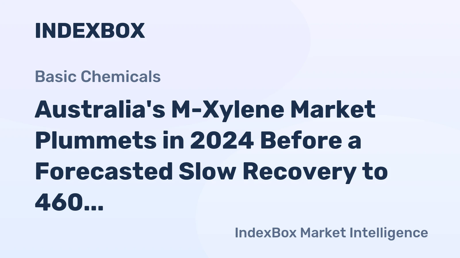 Australia's M-Xylene Market Plummets in 2024 Before a Forecasted Slow Recovery to 460 Tons