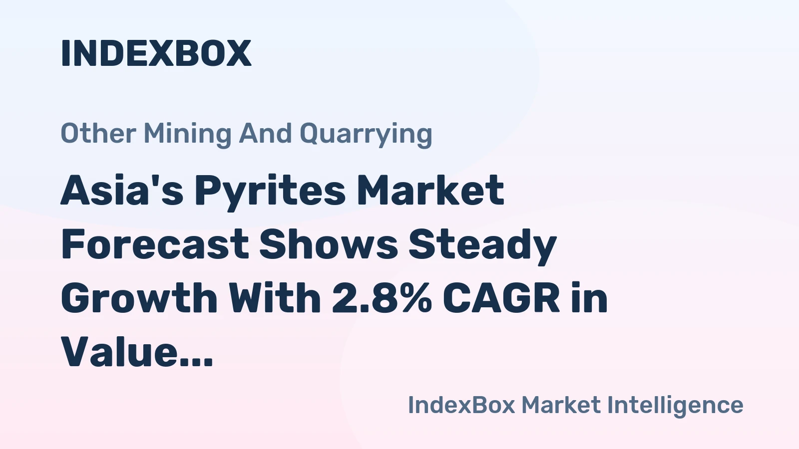 Asia's Pyrites Market Forecast Shows Steady Growth With 2.8% CAGR in Value Through 2035