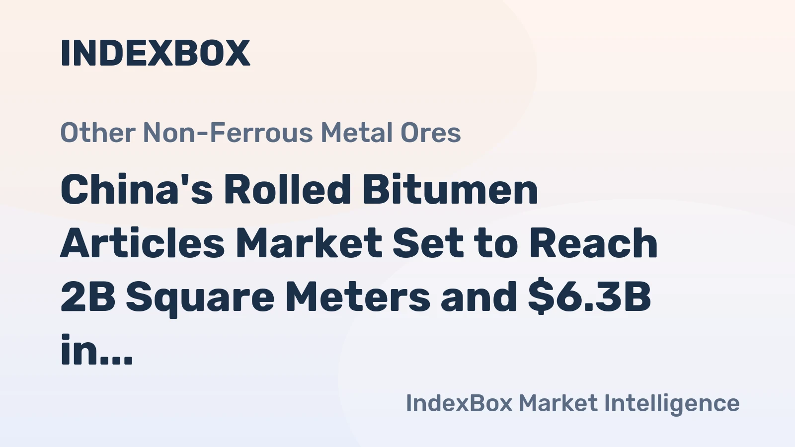 China's Rolled Bitumen Articles Market Set to Reach 2B Square Meters and $6.3B in Value by 2035