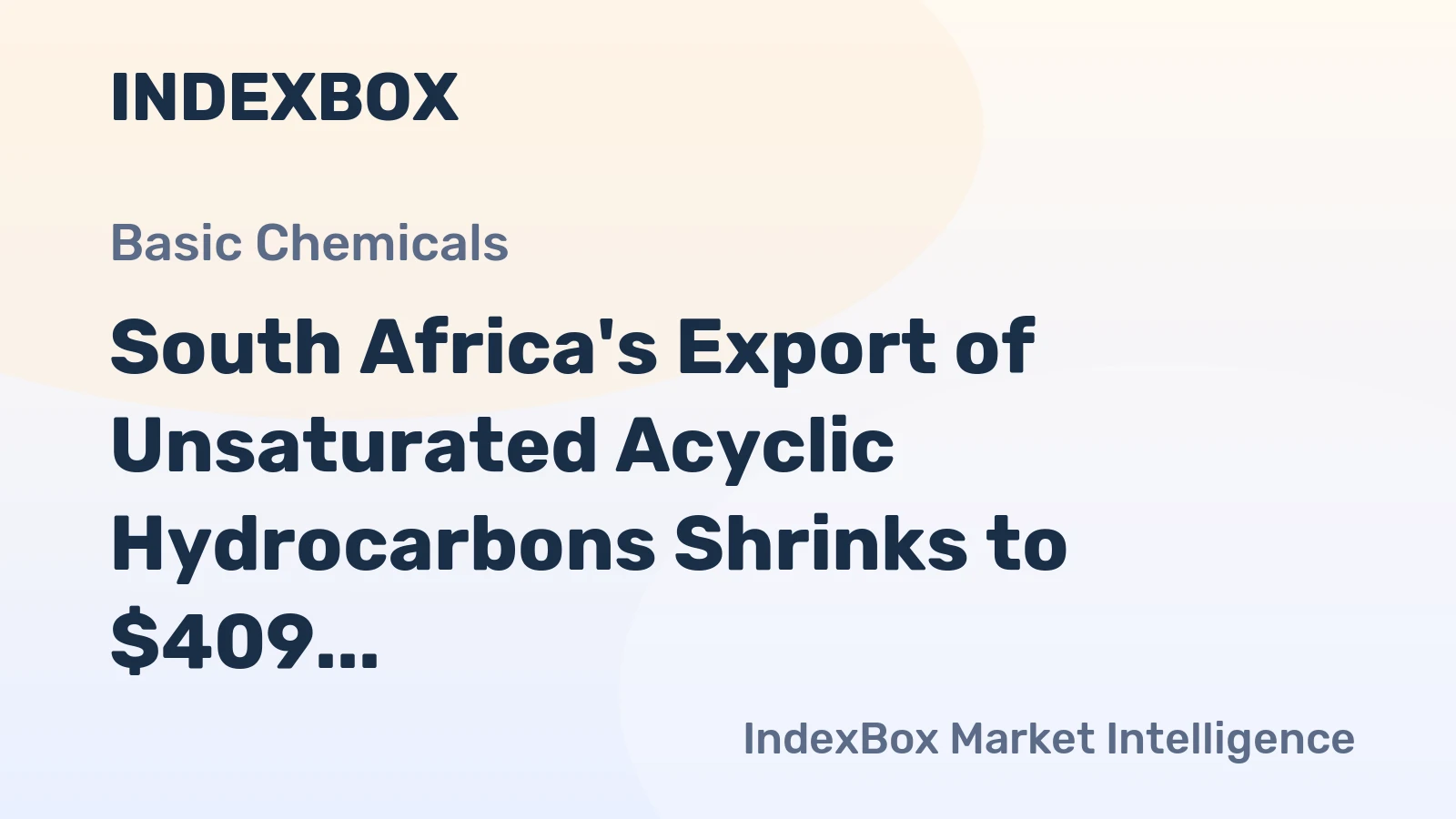 South Africa's Export of Unsaturated Acyclic Hydrocarbons Shrinks to $409 Million for 2024