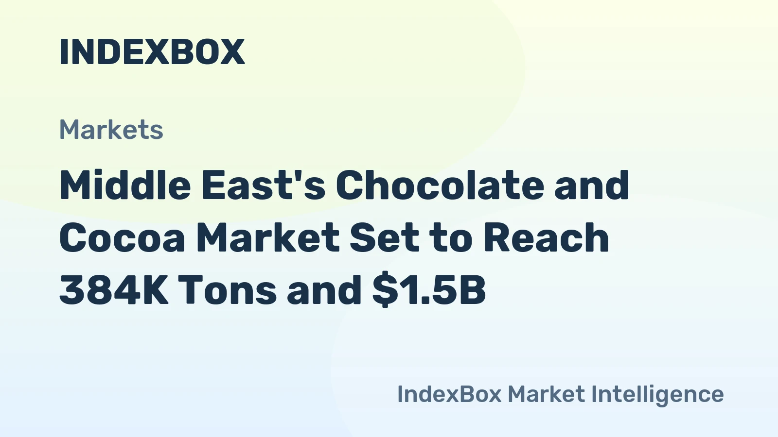 Middle East's Chocolate and Cocoa Market Set to Reach 384K Tons and $1.5B