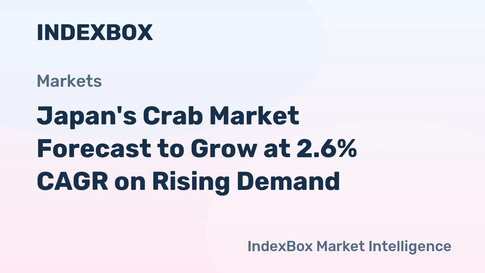 Japan's Crab Market Forecast to Grow at 2.6% CAGR on Rising Demand