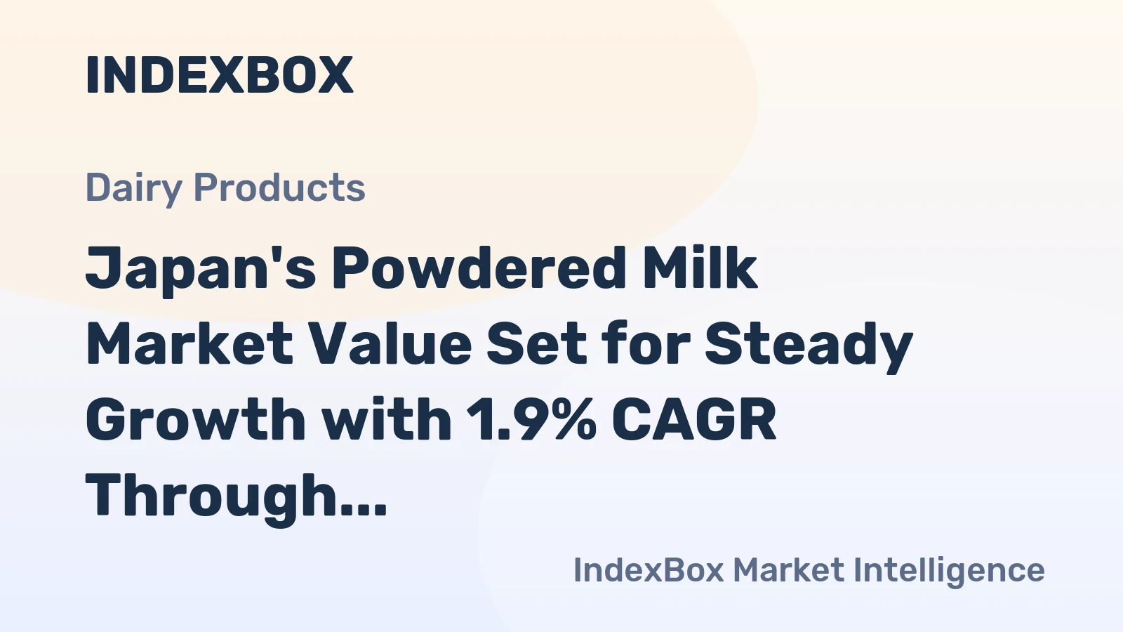 Japan's Powdered Milk Market Value Set for Steady Growth with 1.9% CAGR Through 2035