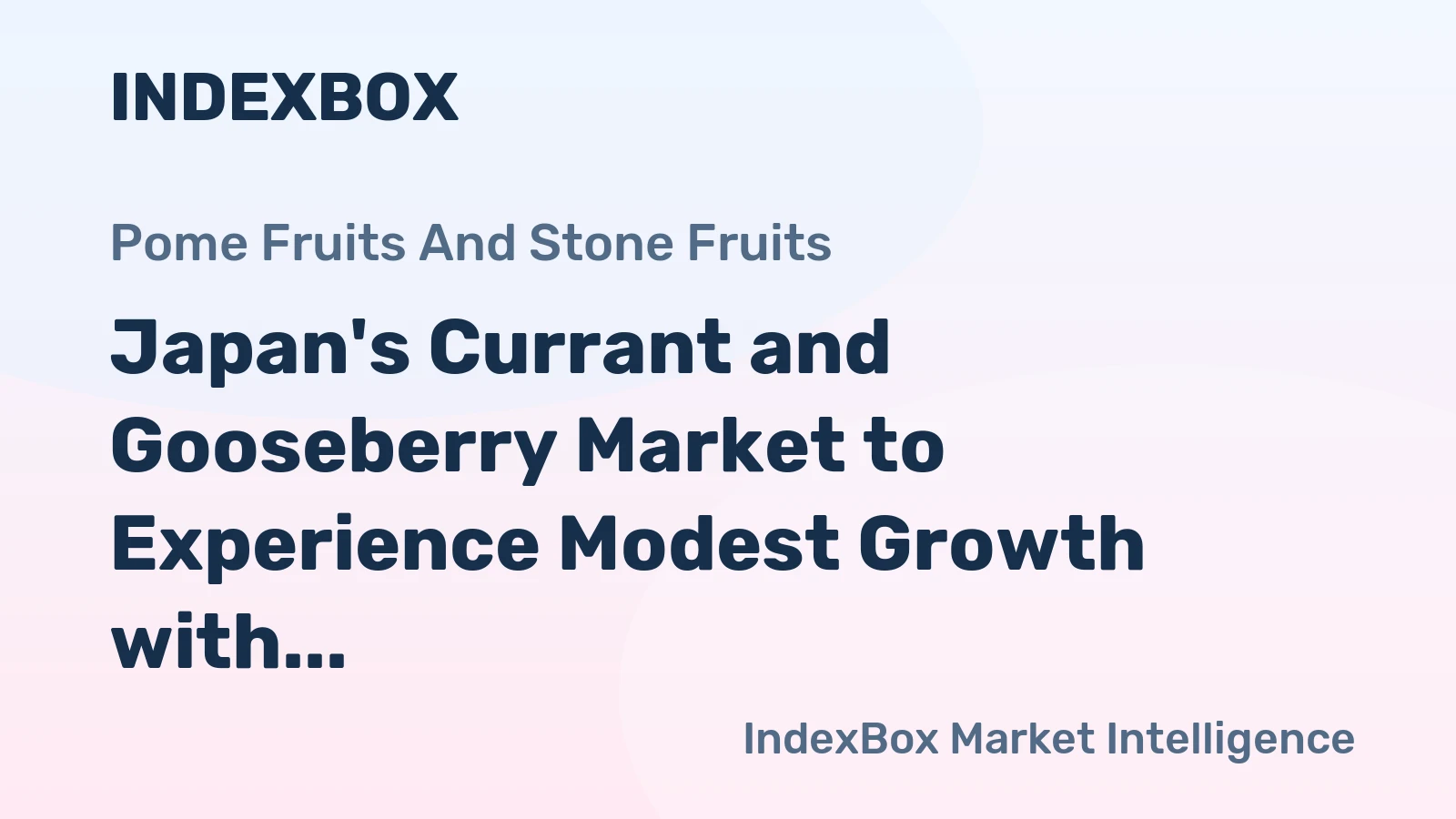 Japan's Currant and Gooseberry Market to Experience Modest Growth with CAGR of +1.8% in Volume and +4.2% in Value from 2024 to 2035