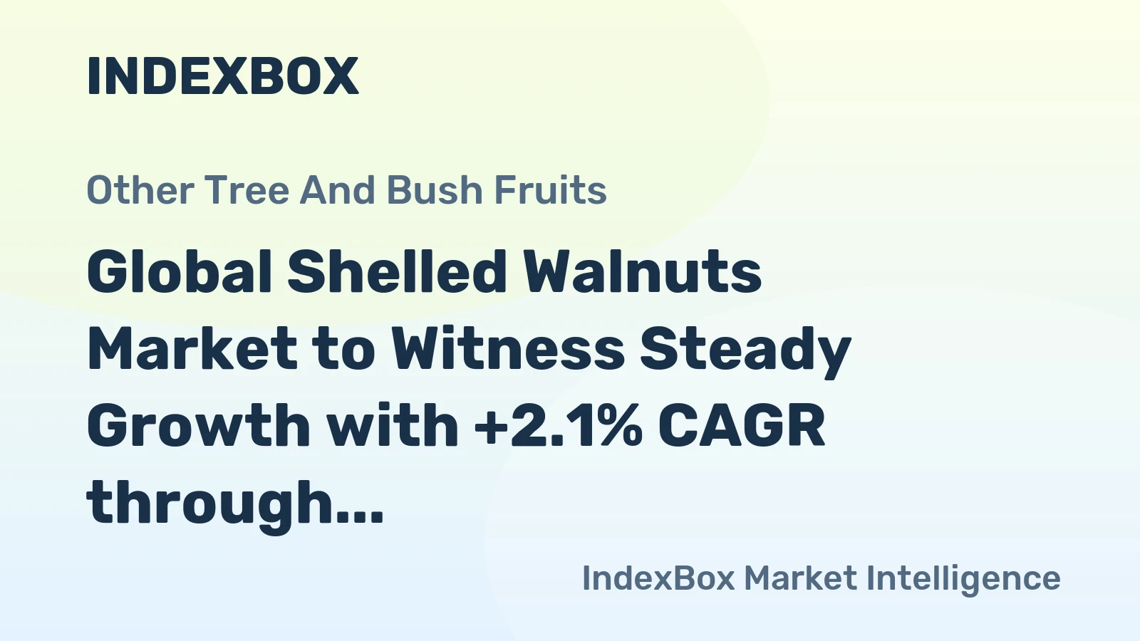 Global Shelled Walnuts Market to Witness Steady Growth with +2.1% CAGR through 2035, Reaching $31B