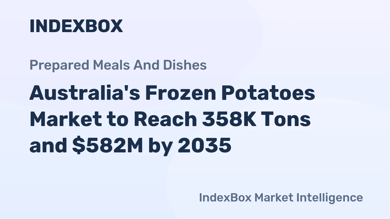 Australia's Frozen Potatoes Market to Reach 358K Tons and $582M by 2035