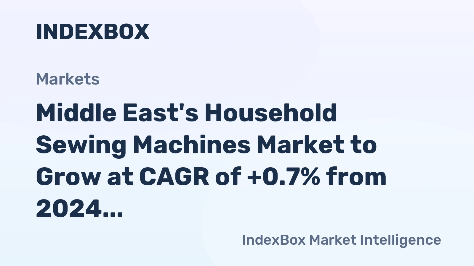Middle East's Household Sewing Machines Market to Grow at CAGR of +0.7% from 2024 to 2035, Reaching 1.5M Units