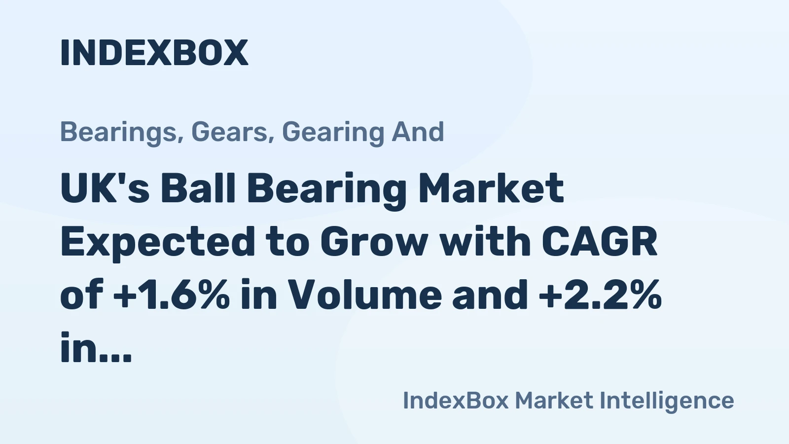 UK's Ball Bearing Market Expected to Grow with CAGR of +1.6% in Volume and +2.2% in Value by 2035