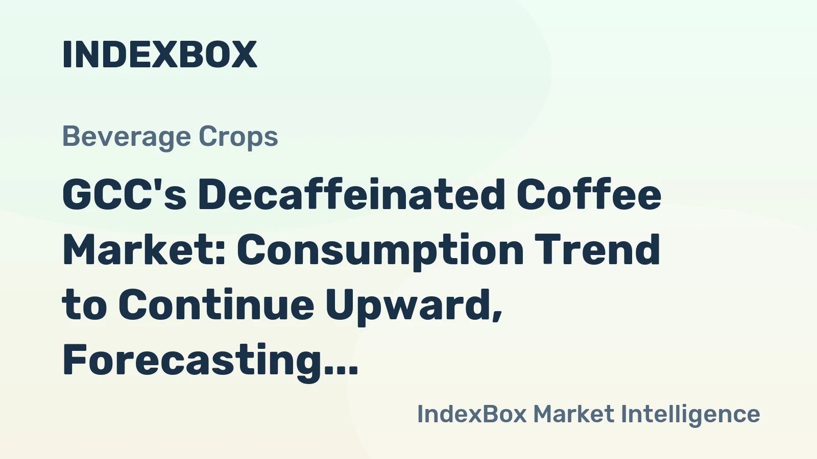 GCC's Decaffeinated Coffee Market: Consumption Trend to Continue Upward, Forecasting 66K tons Volume and $527M Value by 2035