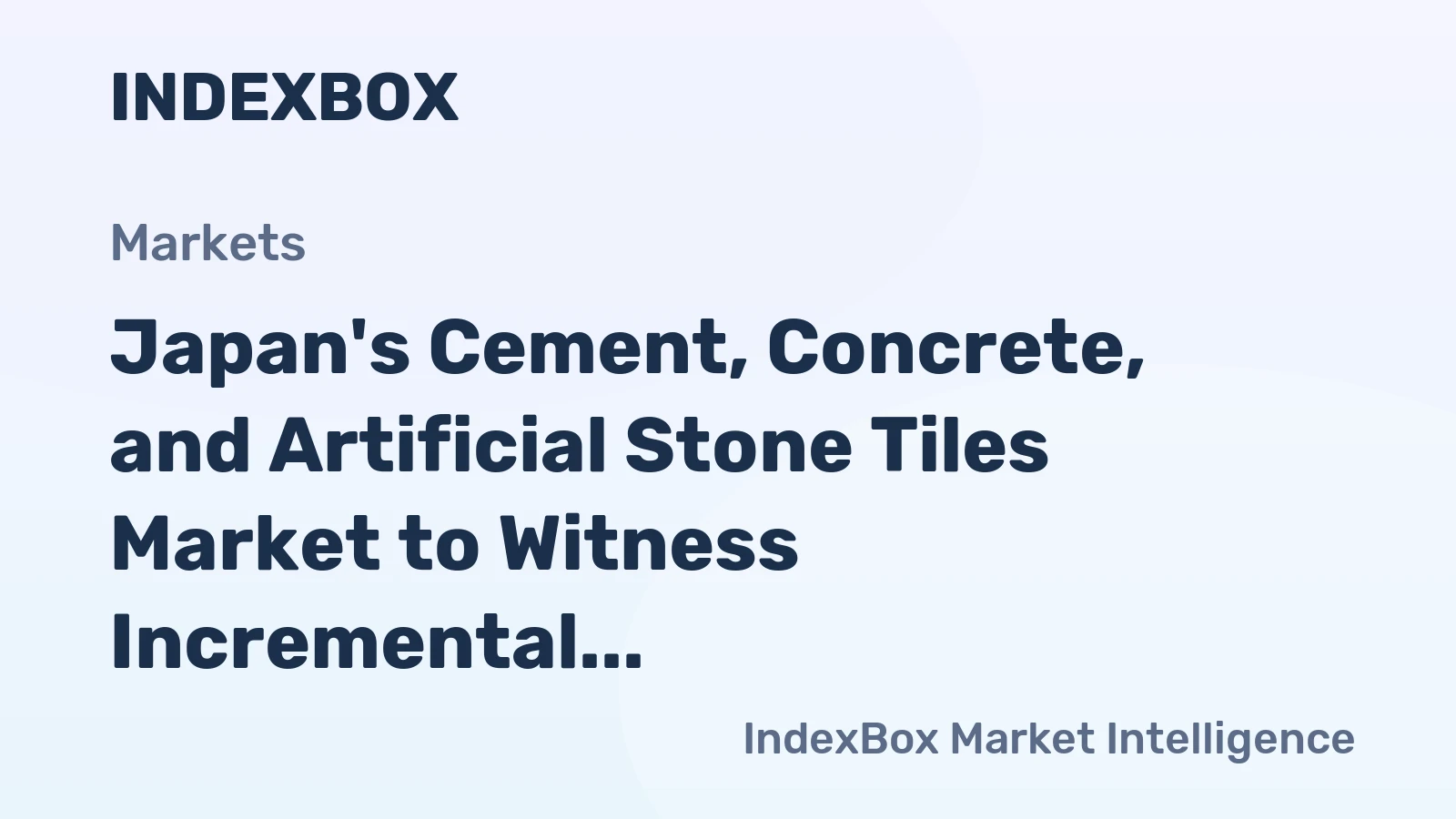 Japan's Cement, Concrete, and Artificial Stone Tiles Market to Witness Incremental Growth with Market Volume Reaching 40K Tons and Market Value of $17M by 2035