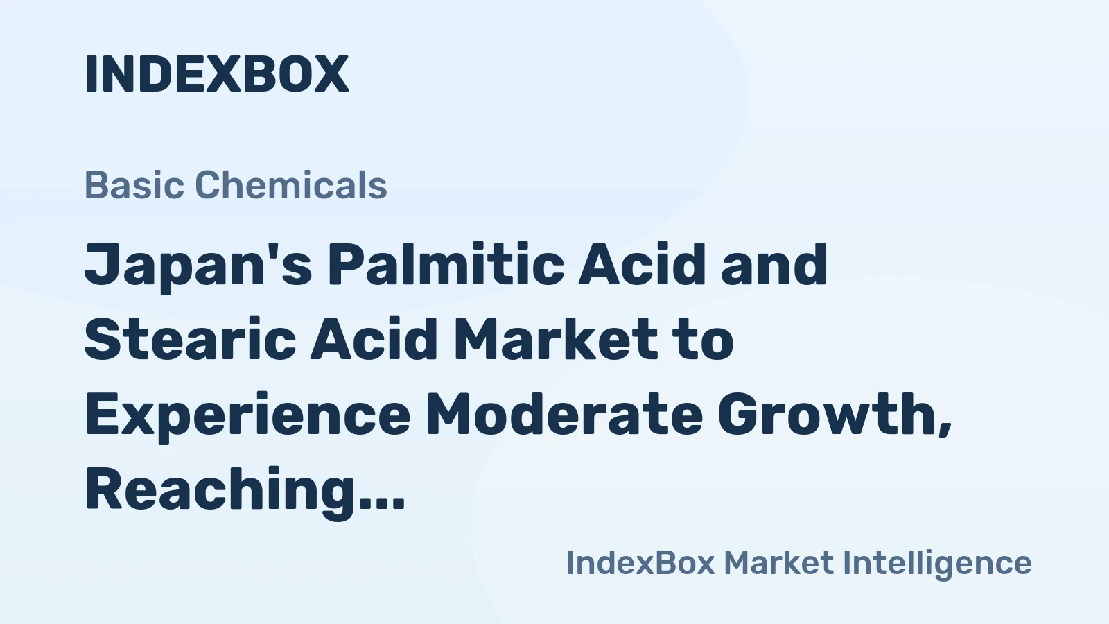 Japan's Palmitic Acid and Stearic Acid Market to Experience Moderate Growth, Reaching 122K Tons and $702M by 2035