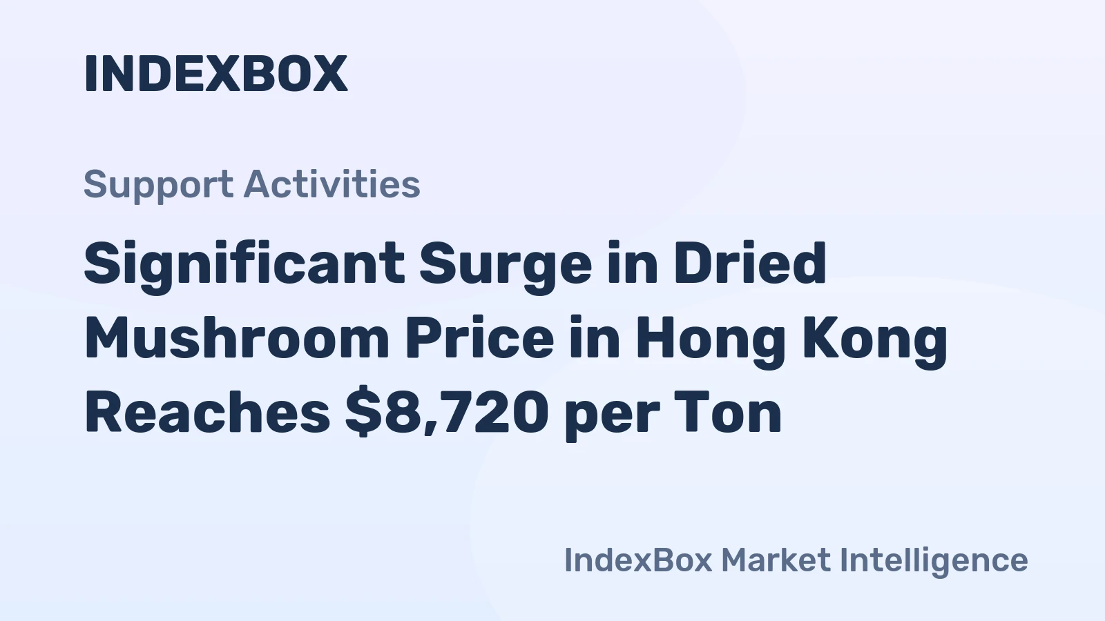 Significant Surge in Dried Mushroom Price in Hong Kong Reaches $8,720 per Ton