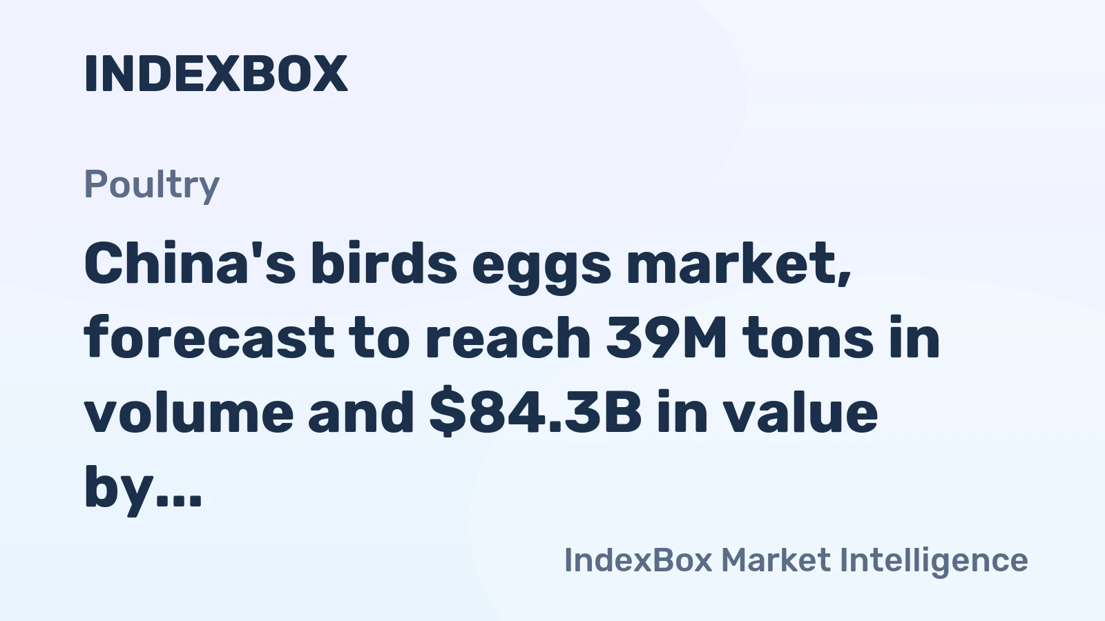 China's birds eggs market, forecast to reach 39M tons in volume and $84.3B in value by 2035, continues its upward trend despite a forecasted deceleration in growth.