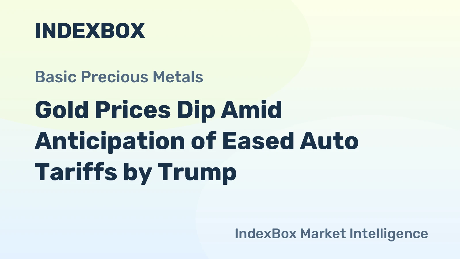 Gold Prices Dip Amid Anticipation of Eased Auto Tariffs by Trump