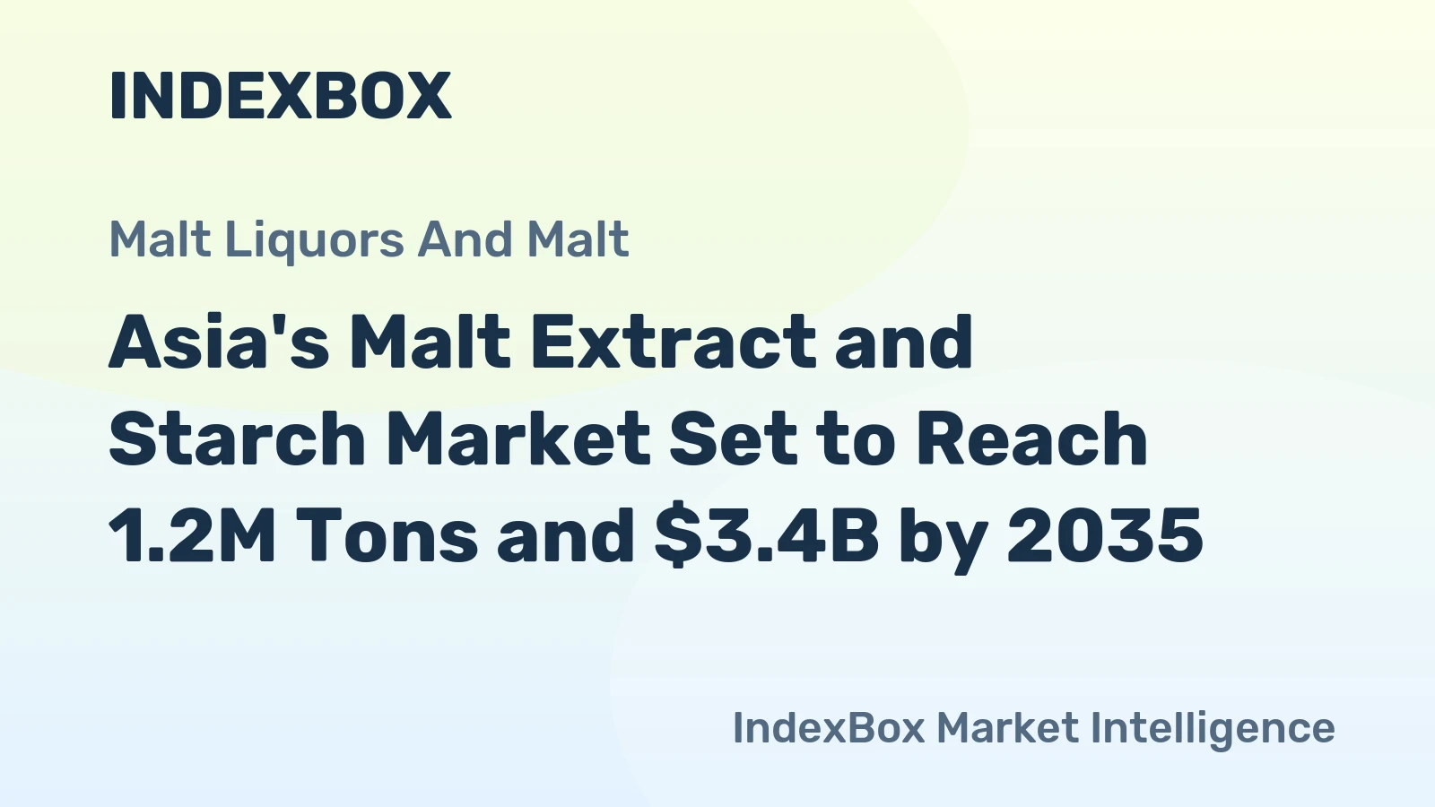 Asia's Malt Extract and Starch Market Set to Reach 1.2M Tons and $3.4B by 2035