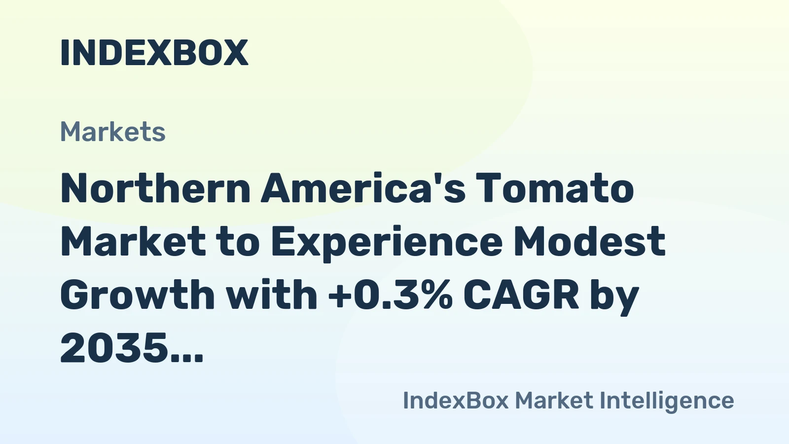 Northern America's Tomato Market to Experience Modest Growth with +0.3% CAGR by 2035