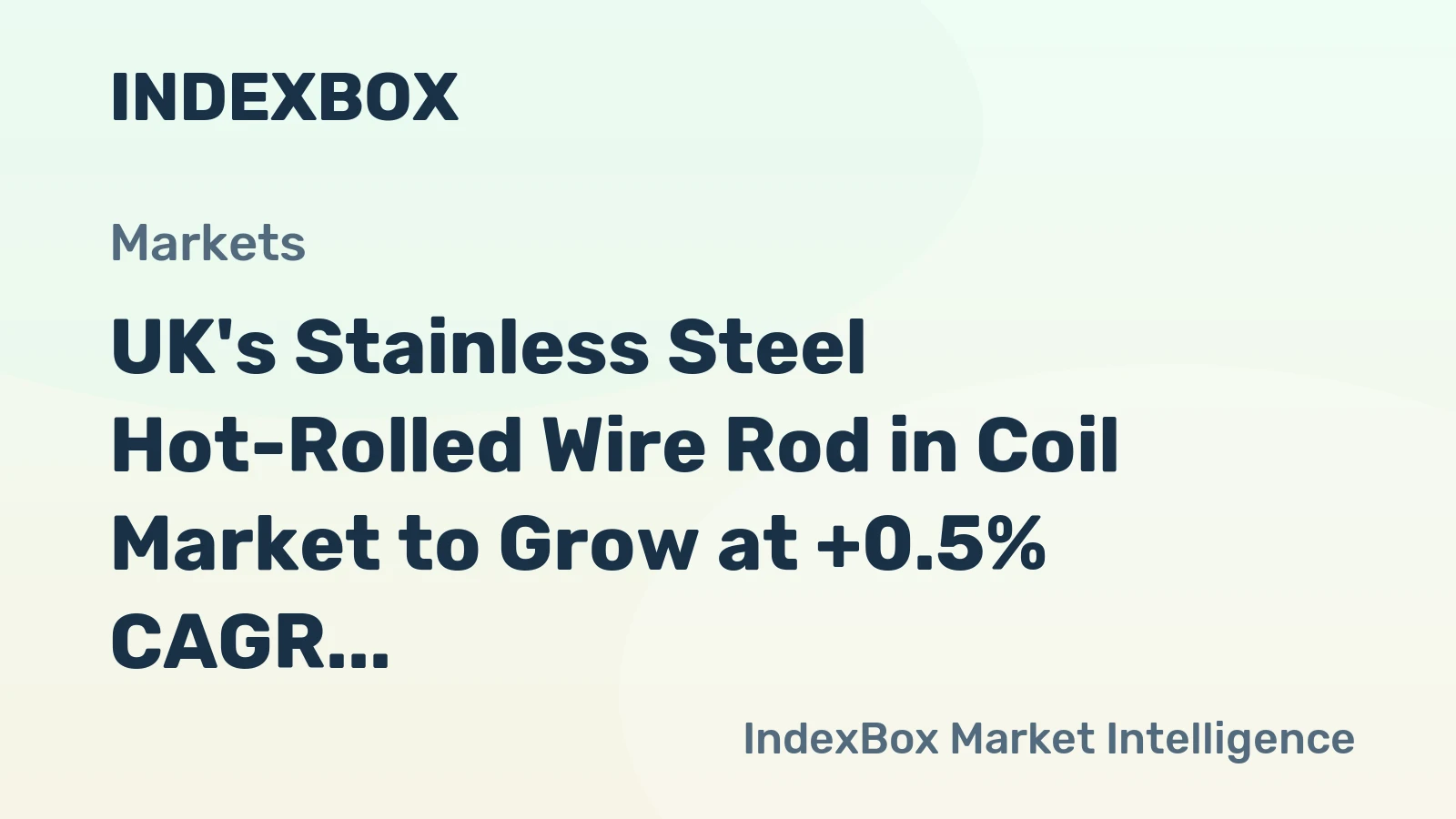 UK's Stainless Steel Hot-Rolled Wire Rod in Coil Market to Grow at +0.5% CAGR Through 2035