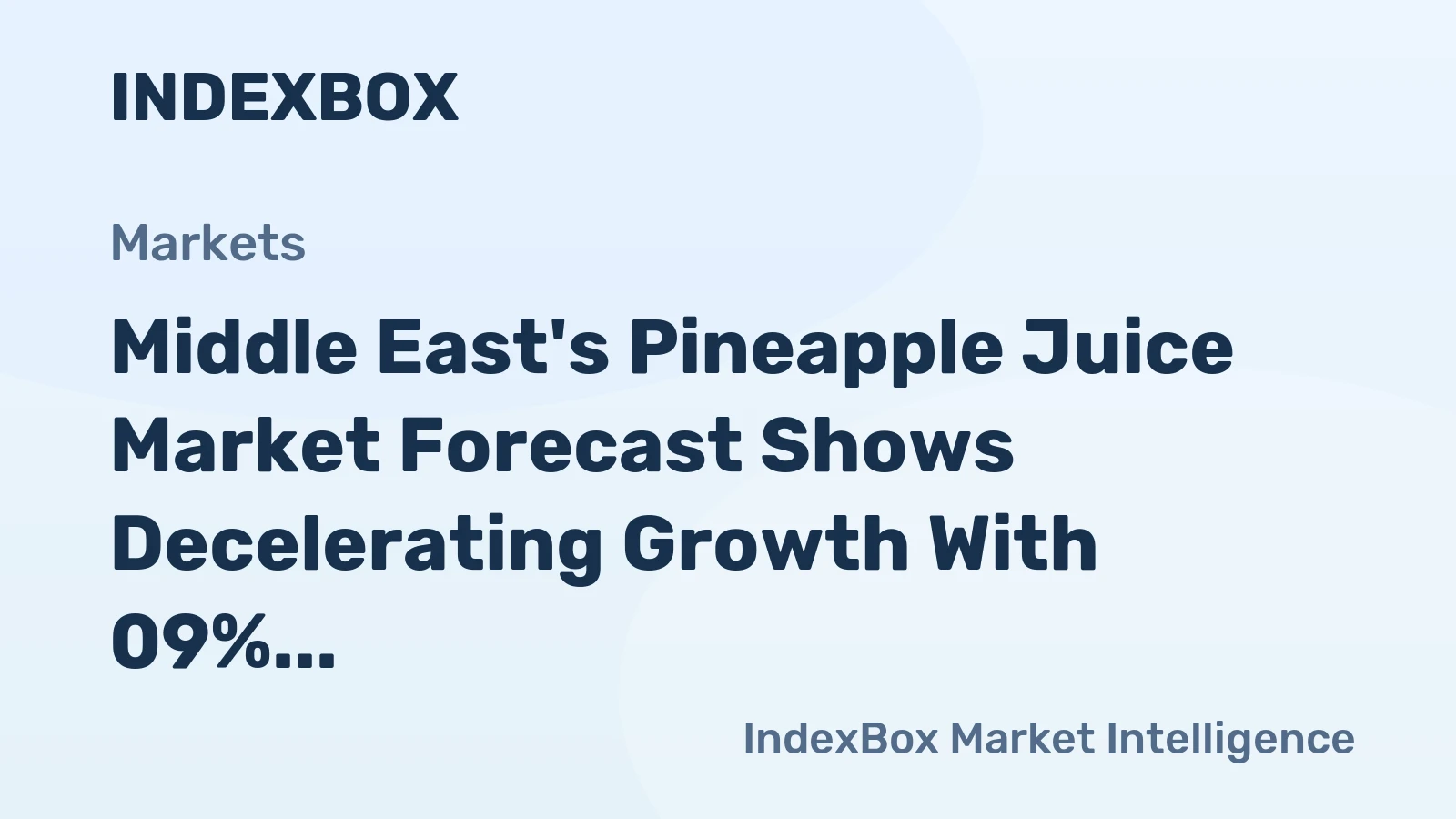 Middle East's Pineapple Juice Market Forecast Shows Decelerating Growth With 09% Volume CAGR Through 2035