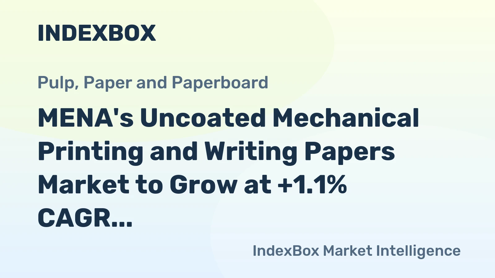 MENA's Uncoated Mechanical Printing and Writing Papers Market to Grow at +1.1% CAGR, Reaching 260K tons by 2035