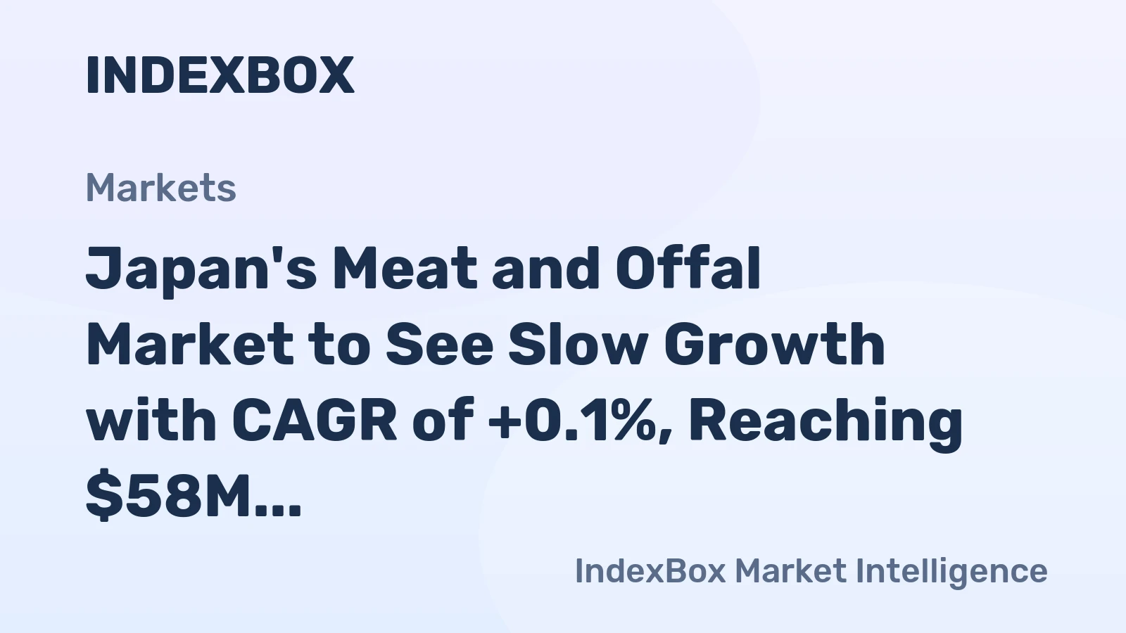 Japan's Meat and Offal Market to See Slow Growth with CAGR of +0.1%, Reaching $58M by 2035