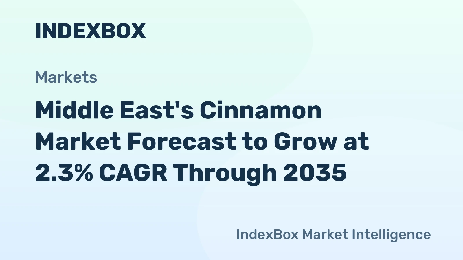 Middle East's Cinnamon Market Forecast to Grow at 2.3% CAGR Through 2035
