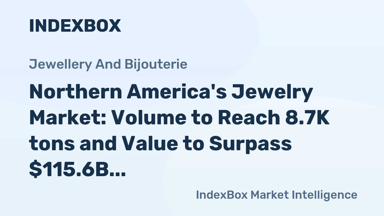 Northern America's Jewelry Market: Volume to Reach 8.7K tons and Value to Surpass $115.6B by 2035