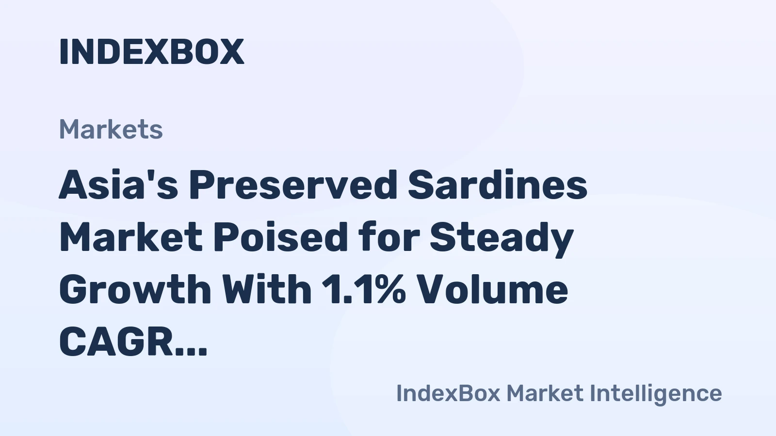 Asia's Preserved Sardines Market Poised for Steady Growth With 1.1% Volume CAGR Through 2035