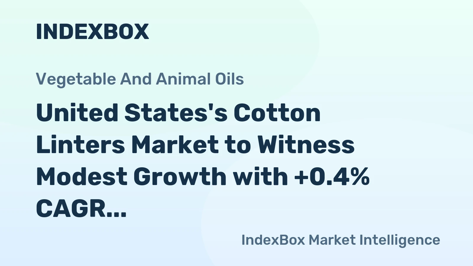 United States's Cotton Linters Market to Witness Modest Growth with +0.4% CAGR Through 2035