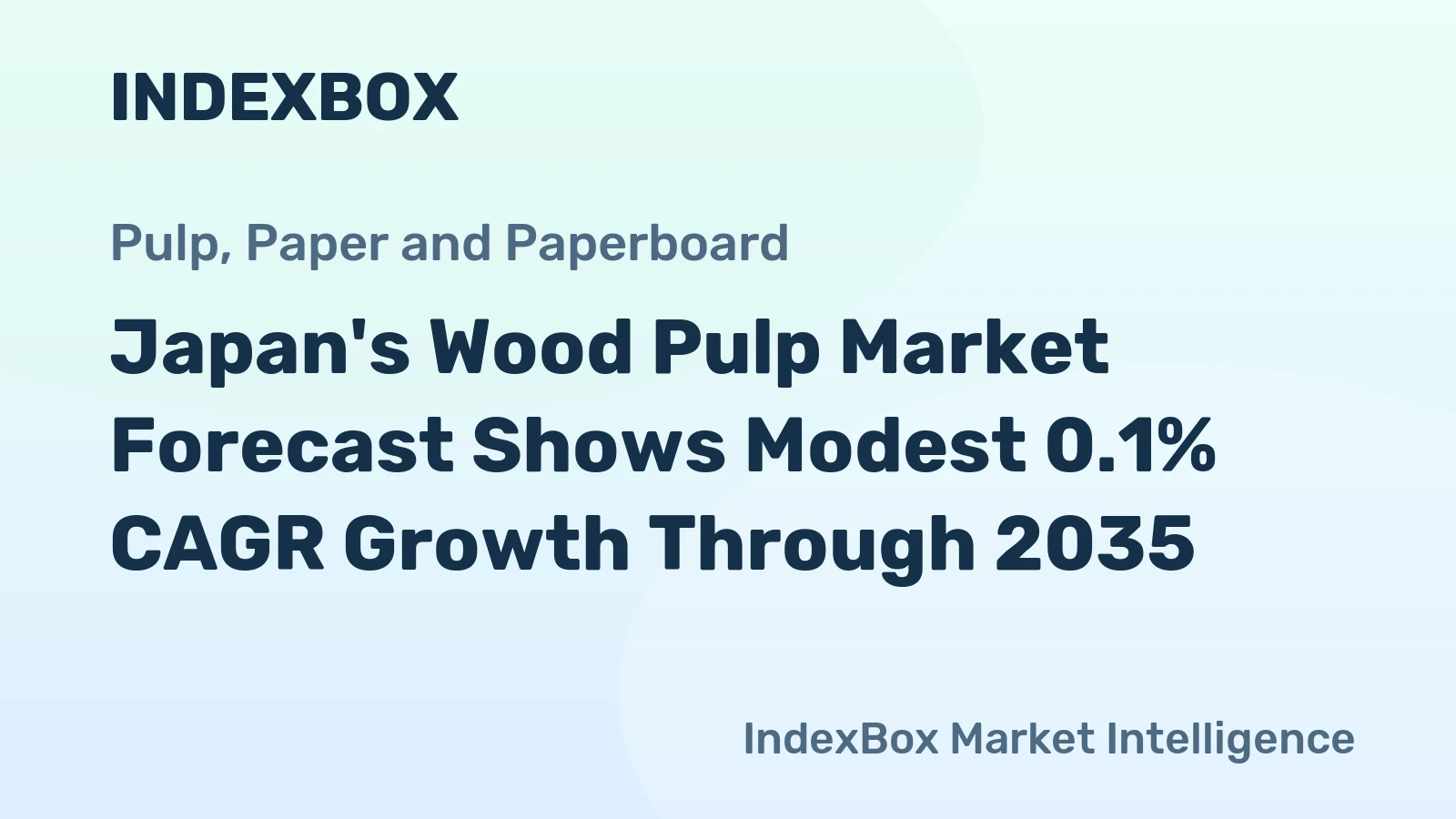 Japan's Wood Pulp Market Forecast Shows Modest 0.1% CAGR Growth Through 2035