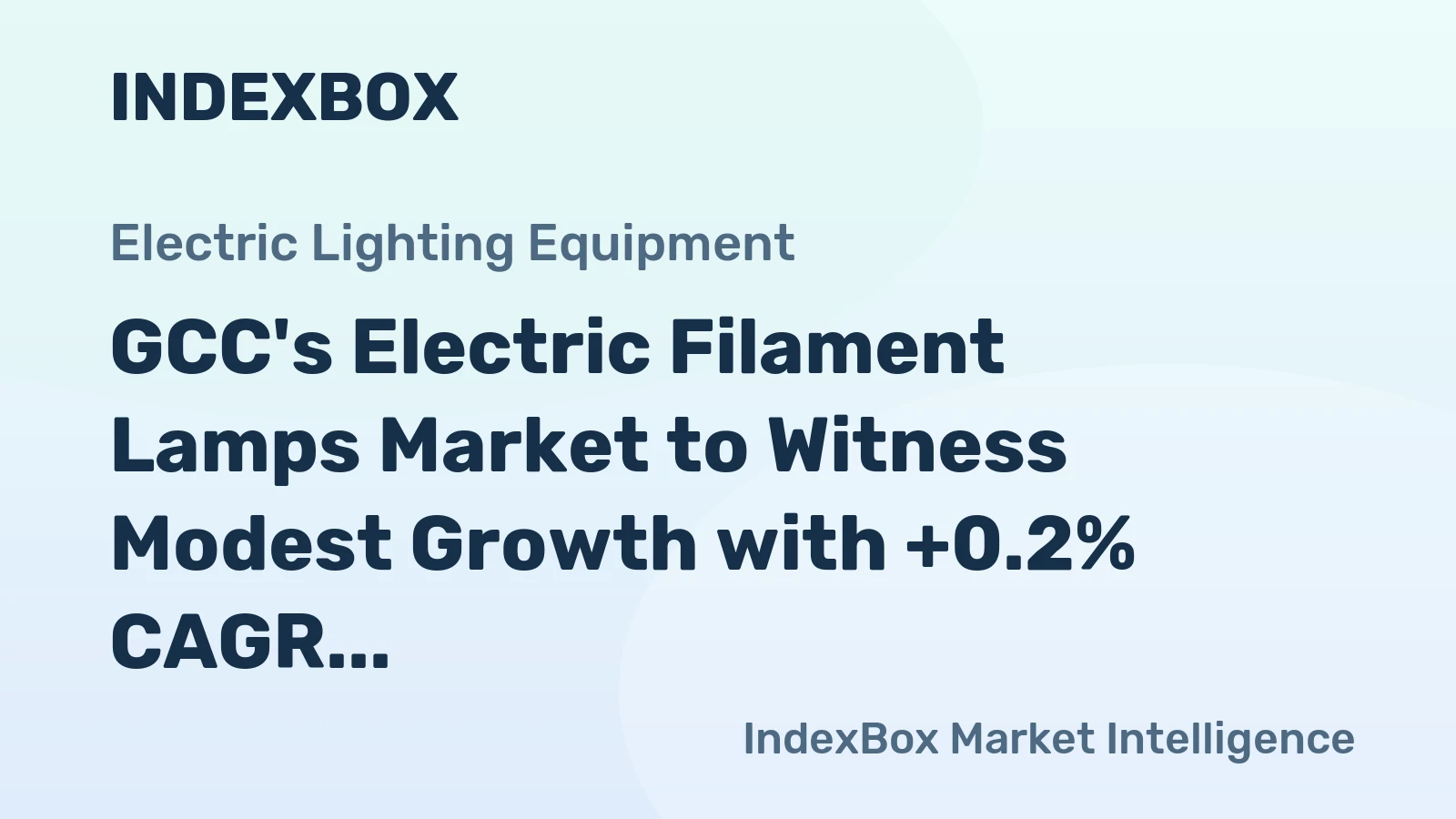 GCC's Electric Filament Lamps Market to Witness Modest Growth with +0.2% CAGR Over Next Decade