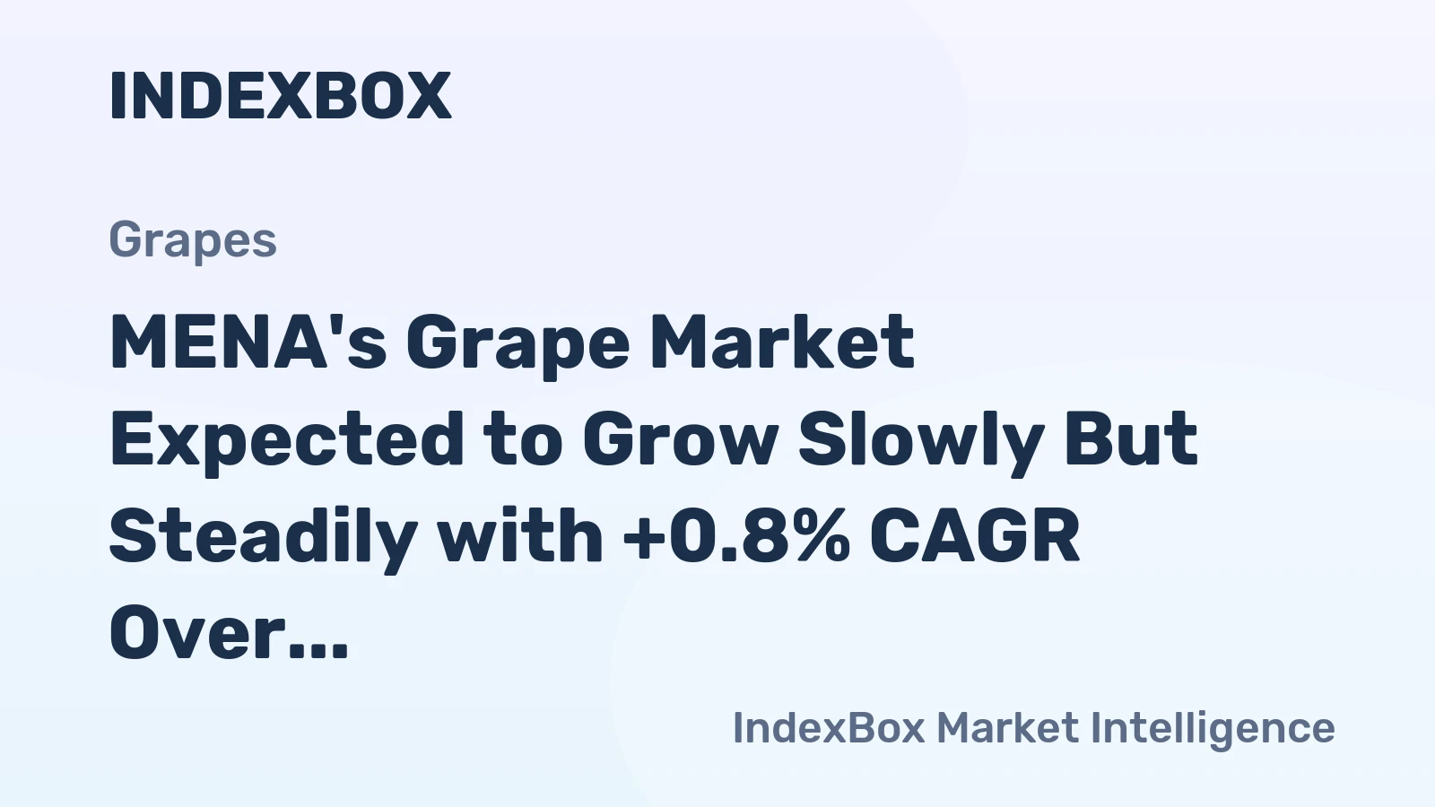 MENA's Grape Market Expected to Grow Slowly But Steadily with +0.8% CAGR Over Next Decade